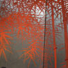 Red Bamboo, Japanese Screen Pair from Taisho Year 13, 1925 – G&K Collection