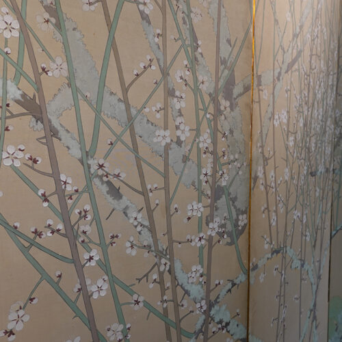 20th Century Japanese Screen, Spring Silk Screen – G&K Collection