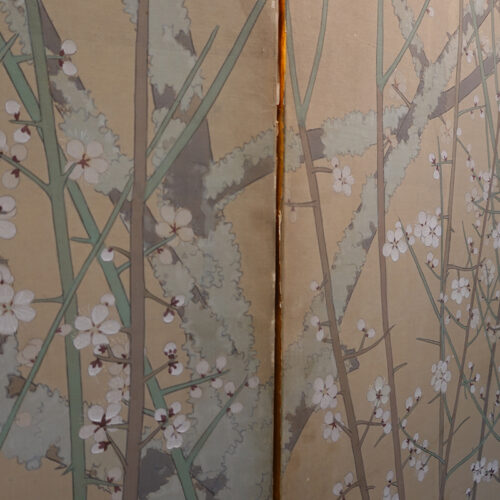20th Century Japanese Screen, Spring Silk Screen – G&K Collection