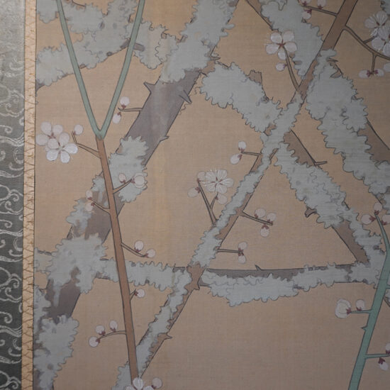 20th Century Japanese Screen, Spring Silk Screen – G&K Collection